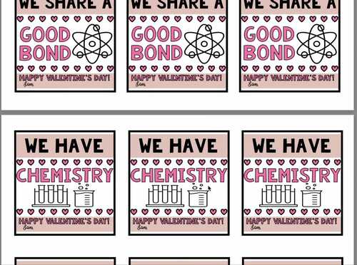Science Valentines For Valentine's Day Teacher Themed Cards | TPT