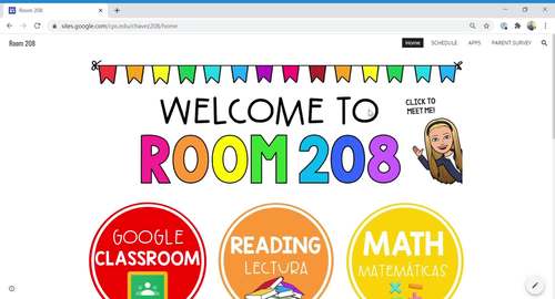 GOOGLE SITES Template for Distance Learning (English + Spanish) | TPT