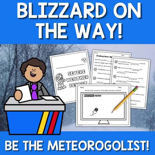 Blizzard Severe Weather Report Meteorologist Skit Reader's Theater Role ...