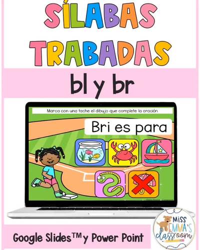 Sílabas trabadas Google Slides™ y Power Point Bundle | Digital Spanish ...