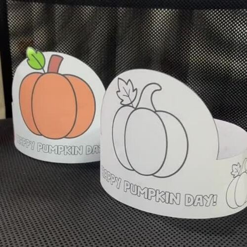 Pumpkin Hat Craft | Mix-and-Match Faces | Fall Fun for Kids by CUBBY LEARNS