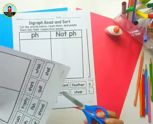 Digraph Cut and Paste Activities - Digraph Word List Worksheets | TPT