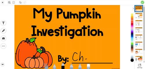 Seesaw Pumpkin Investigation by Created by Chelsea | TPT
