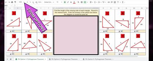 PIXEL ART: Pythagorean Theorem DISTANCE LEARNING by Never Give Up on Math
