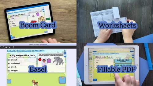 Comparative Semantic Relationships - Boom™ Card, Interactive PDF ...