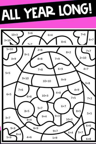 FALL Color by Number Code Addition & Subtraction to 10 & 20 Math ...