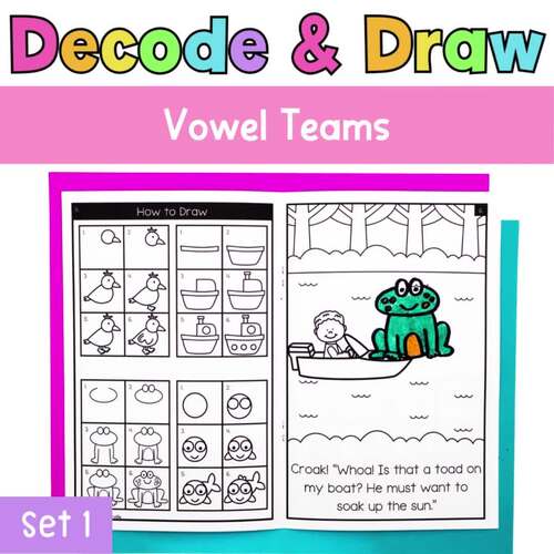 Vowel Team Decodable Readers Directed Drawing Books First Grade Decode ...