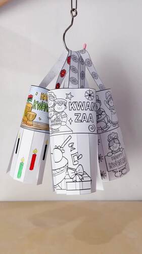 Kwanzaa Windsock Craft & Coloring Activity - Holiday Fun for Kids by ...