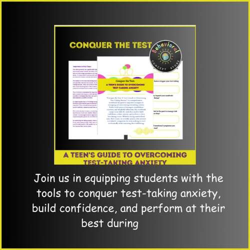 Conquer the Test: A Teen's Guide to Test-Taking Anxiety | TPT