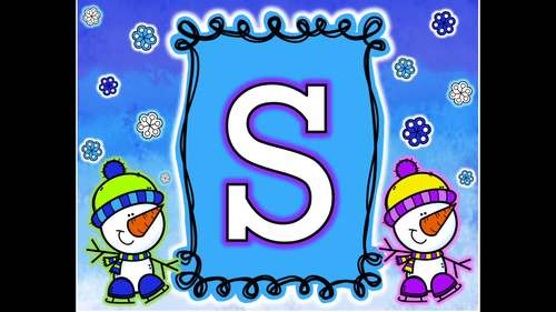 Snowman Letter Naming Fluency (LNF) Video & PowerPoint Slideshow