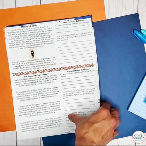 Three Branches of US Government | Reading Comprehension Passage and ...