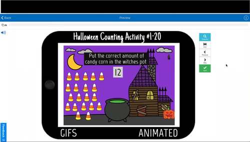 Boom Cards™ Halloween Theme: Counting 1-20 by Meaningful Sped Teaching