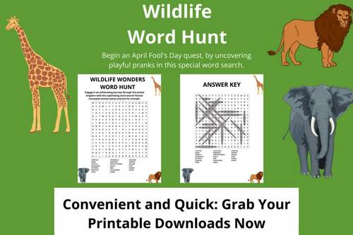 Animal Word Search: Wildlife Word Hunt by Word Search Wonderland
