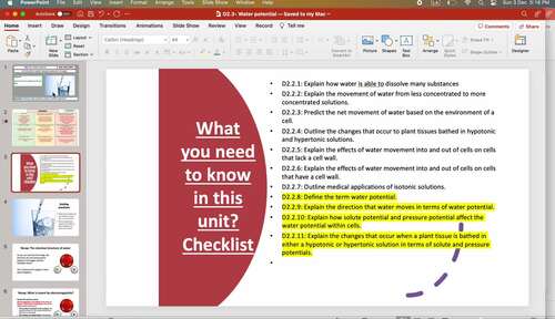 IB Biology D2.3: Water Potential (first exams in 2025) | TPT