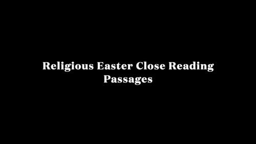 Religious Easter Close Reading Passages - Differentiated Reading ...