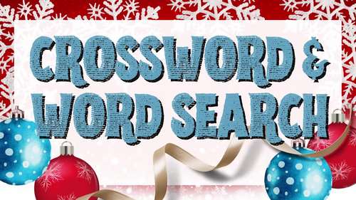 Christmas Holiday Activities for Middle School English: Crossword ...