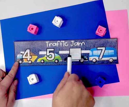 Transportation Number Order Center- Preschool, Kindergarten, Activity ...