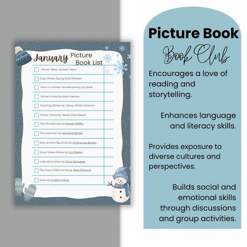 January Picture Book List by KidsnBooks | TPT