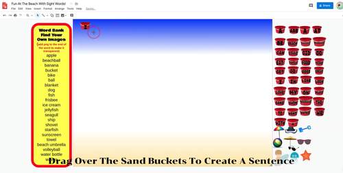 Fun At The Beach With Sight Words - Google Classroom/Distance Learning