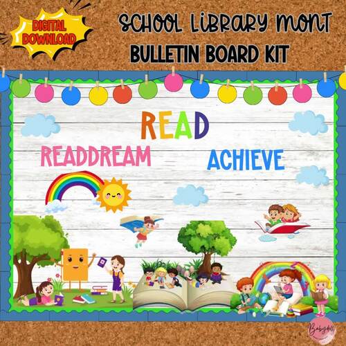 School Library Month Bulletin Board Reading Classroom Decor April ...