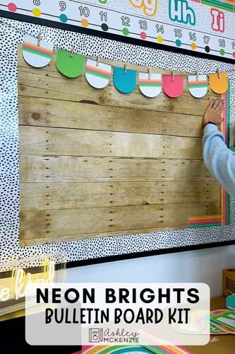 Neon Brights Back To School Bulletin Board Kit by Ashley McKenzie
