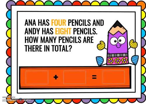 Addition Word Problems Boom Cards™ Distance Learning by Creating 4 ESL