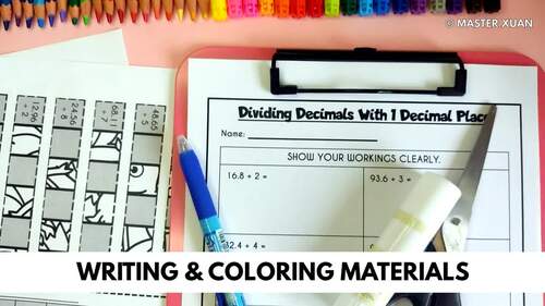 5th Grade Dividing Decimals By Whole Numbers Math Activity, Fun ...