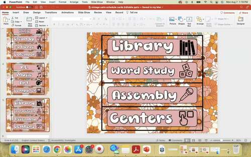 Vintage Calm Schedule Cards (Editable) by Ms Alesha Palmer | TPT