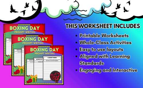 Grades 2-8: 20 Engaging Boxing Day Writing Prompts & Story Starters
