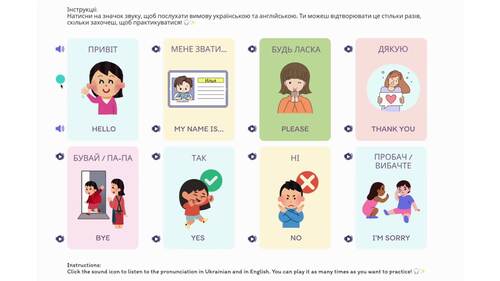 UKRAINIAN & ENGLISH Illustrated ESL Labels & Flashcards for Classroom ...