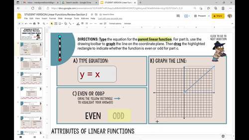 Algebra 2 Semester Review and Exam (print and digital for use with Google)