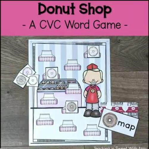 Donut Shop - A CVC Game by Teaching is Sweet with Amy | TPT