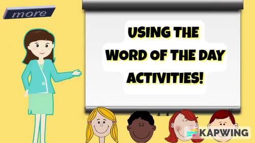 5th Grade ELA Vocabulary Activity Word Of The Day Bell Ringer AUTUMN Bundle