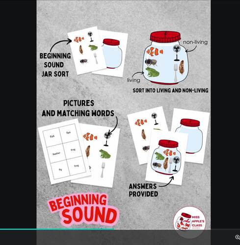 Sorting Initial Sound f and not f | Beginning Sound Activities ...