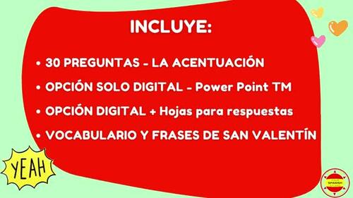 Spanish Accent Marks Practice | Valentine's Day No-Prep Digital Quiz ...