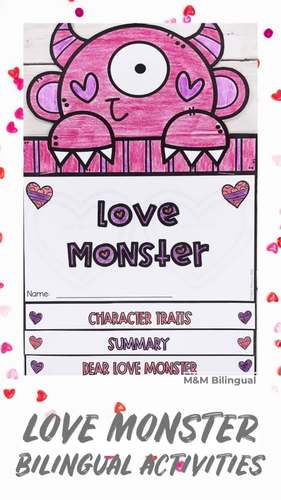 Love Monster Bilingual Reading Activities - BUNDLE by MM Bilingual
