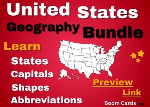 United States Geography Learn States Capitals & Abbreviations Boom Cards™