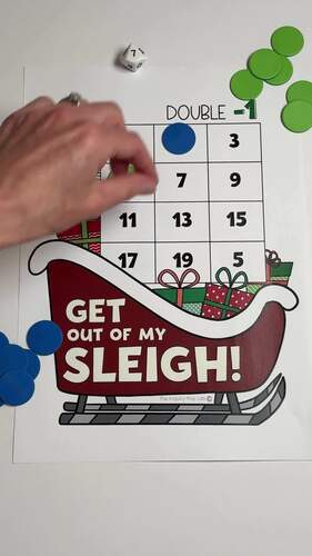 Christmas Maths Game - Doubles & Near Double Fact Fluency Game (to 20)