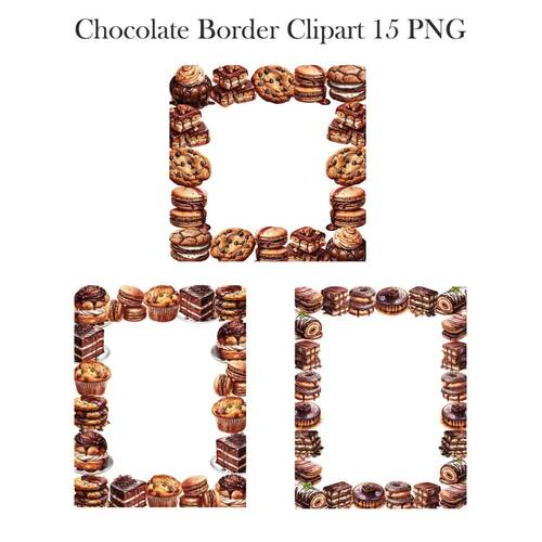 Chocolate Border Clipart by PinkPearly Design | TPT