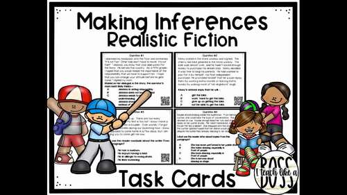 Making Inferences in Realistic Fiction Task Cards by I Teach Like a Boss