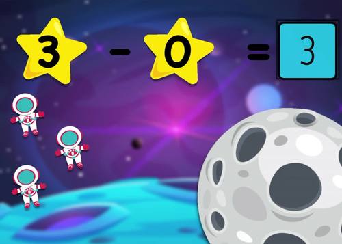 Space Subtraction | Subtraction within ten | BOOM Cards by Amanda Bandana