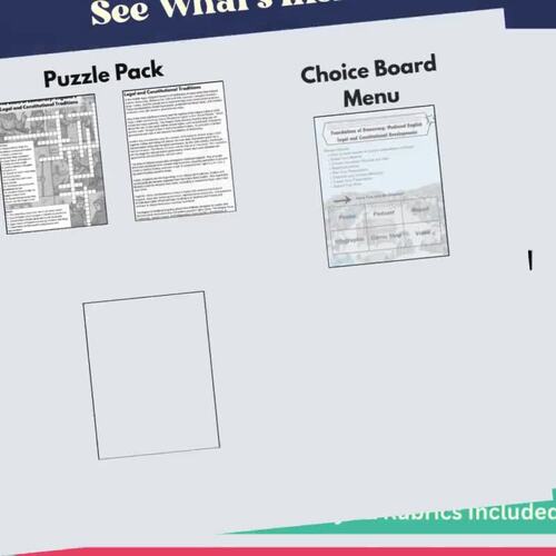 HSS 7.6.5 Bundle — Medieval English Law Puzzle Pack • Trivia Game ...