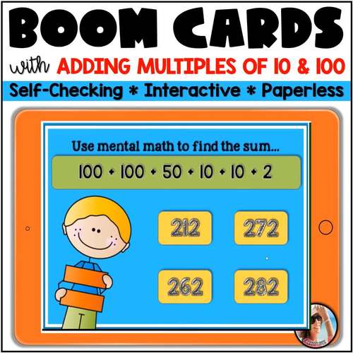 Adding Multiples of 10 and 100 – Boom Cards Bundle | TPT