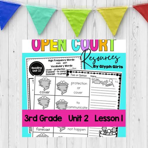 Open Court Reading 3rd Grade Unit 2, Lesson 1 Resources by Glyph Girls