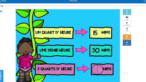 French Elapsed Time Word Problems BOOM CARDS | Problèmes avec l' heure