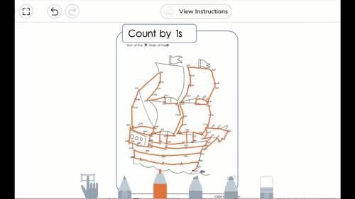 Skip Counting Dot to Dots for SeeSaw - Digital and Distance Learning