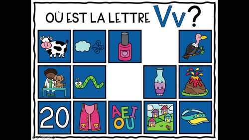 French Digital Alphabet Games - Où est la lettre V? by Fun in French ...