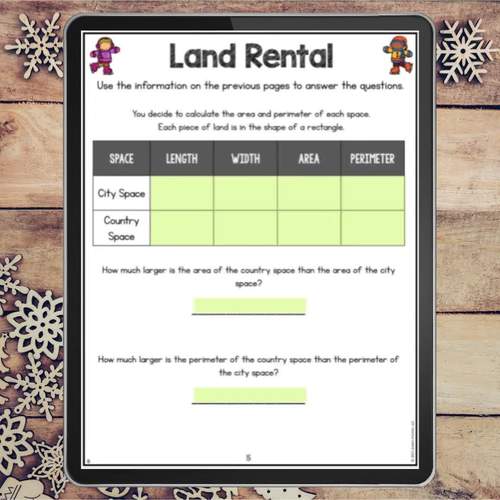 Winter Math Project Based Learning Review Packet Fun Winter Themed Word ...