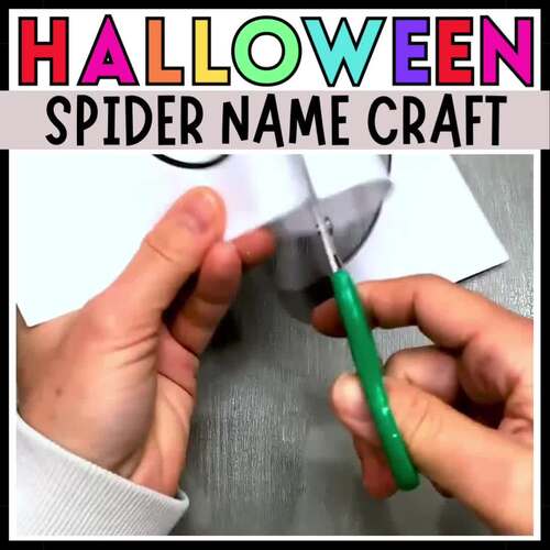 Spider Craft | Spider Name Craft | Halloween Craft Preschool | TPT