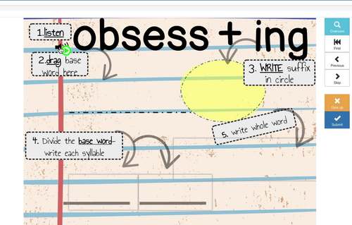 BOOM CARDS Listen Divide Read Spell Closed Syllables with Suffix 3.5 part 1